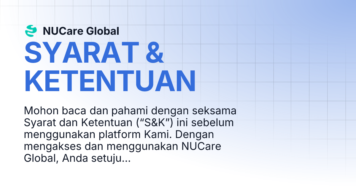 SYARAT & KETENTUAN | NUCare Global